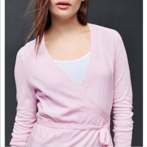 GAP | Sweaters | Gap Pink Ballet Wrap Round Top | Poshmark